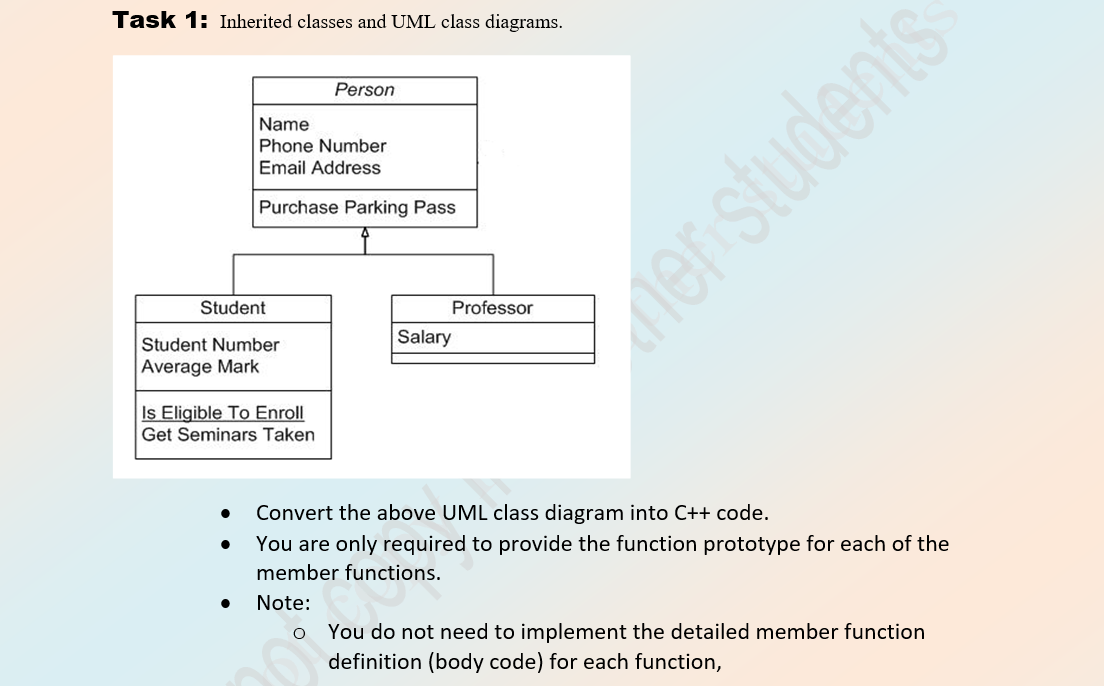 Solved Answer the tasks by using C++. Please, answer task2 | Chegg.com