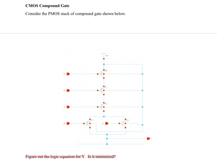 Solved CMOS Compound Gate Consider the PMOS stack of | Chegg.com