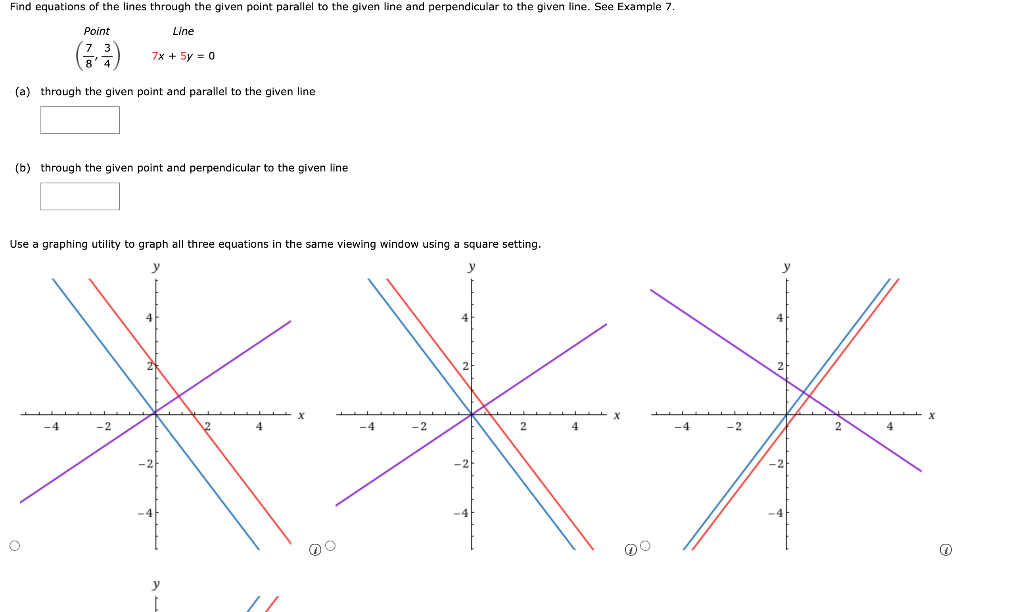 Solved Find equations of the lines through the given point | Chegg.com