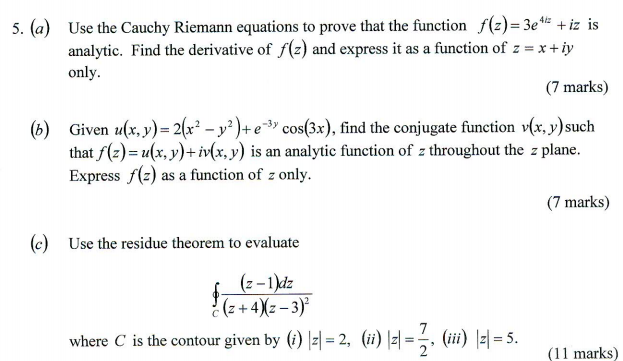 Solved Use the Cauchy Riemann equations to prove that the | Chegg.com