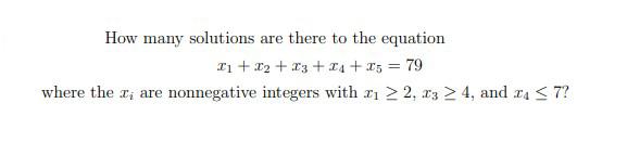 Solved How many solutions are there to the equation ₁ + x2 + | Chegg.com