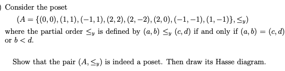 Solved Consider the poset | Chegg.com