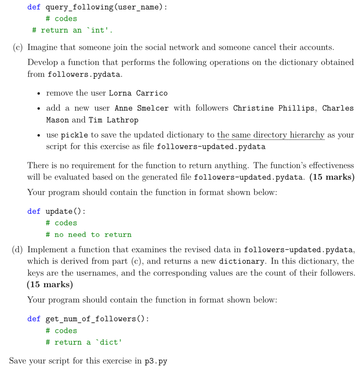 Solved The provided file followers . pydata includes 10,000 | Chegg.com