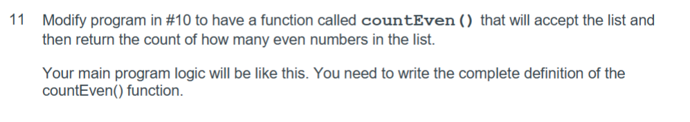 Solved 10 Given the list called numbers as shown below: | Chegg.com