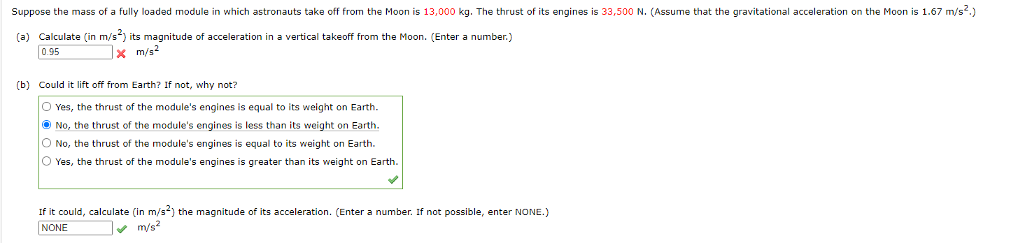 Solved (a) Calculate (in m/s2 ) its magnitude of | Chegg.com