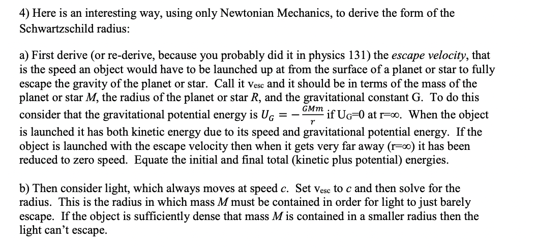 Solved Here is an ﻿interesting way, using only Newtonian | Chegg.com