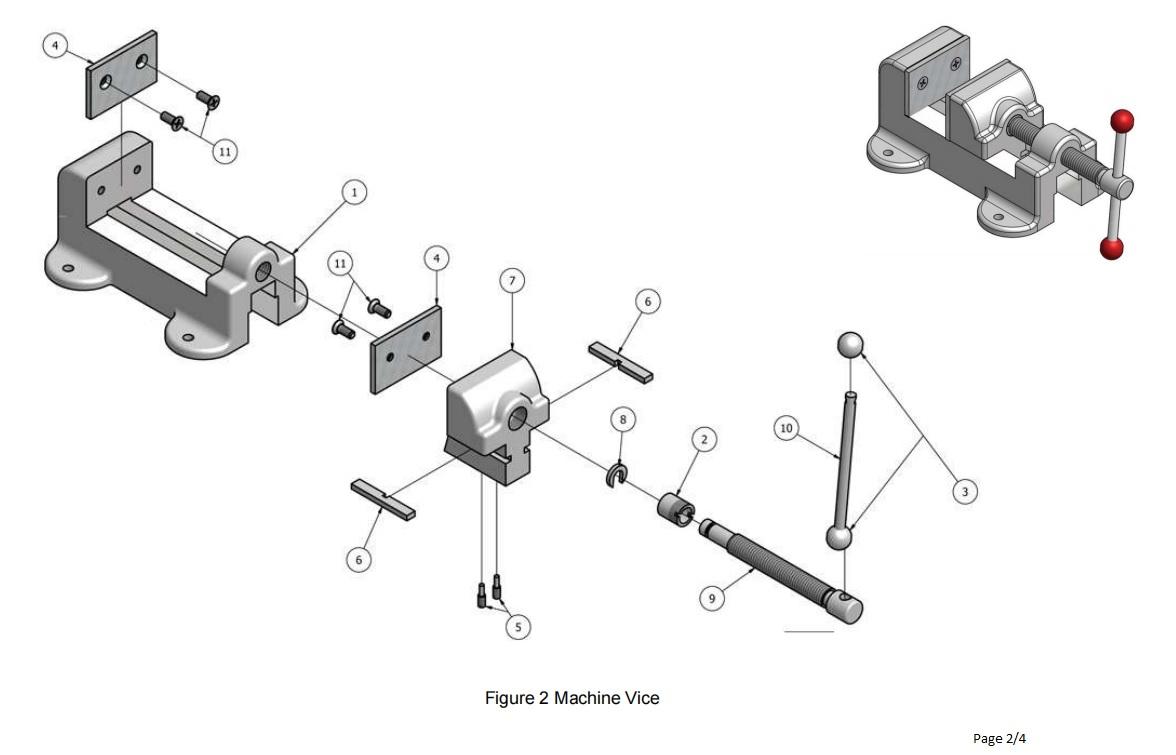 Question 4 Figure 2 shows the exploded view of a | Chegg.com