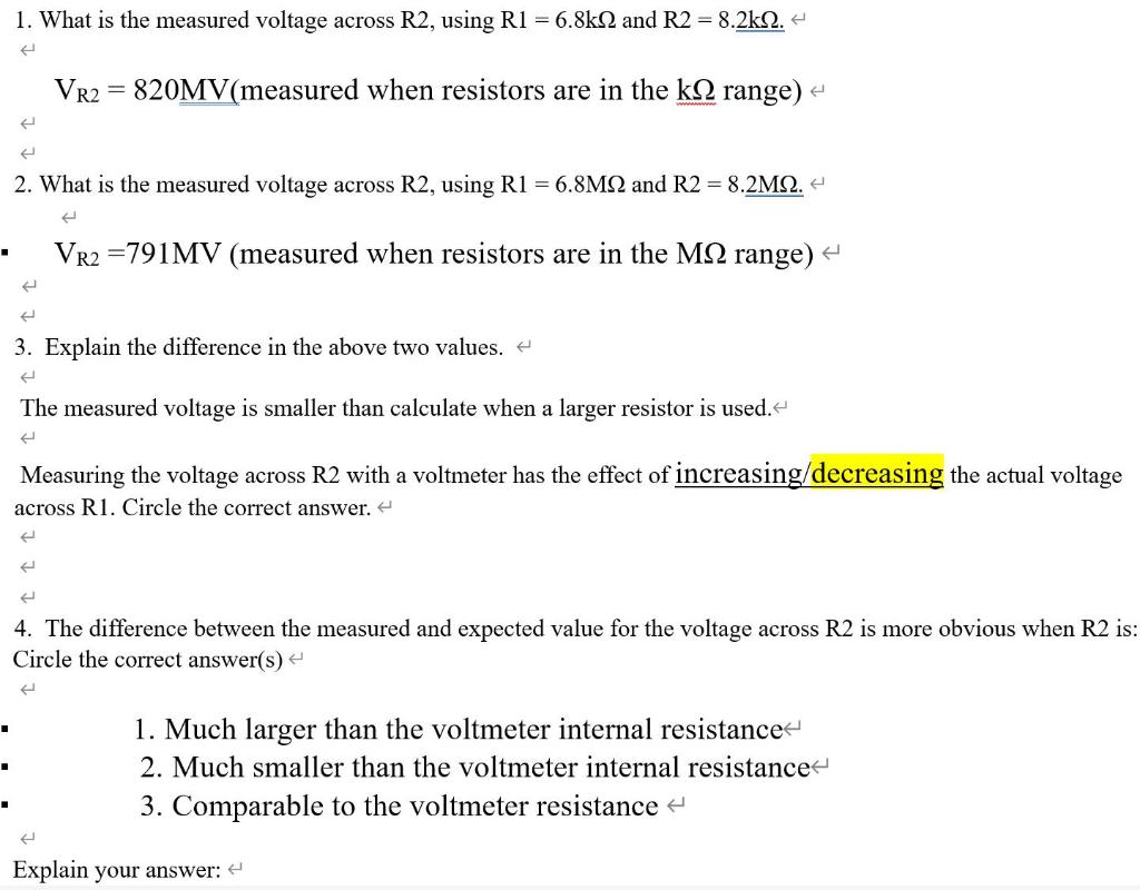 Solved R1 1V +1 [ R2 Fig 2a: Circuit for Part 1 of Lab Task | Chegg.com