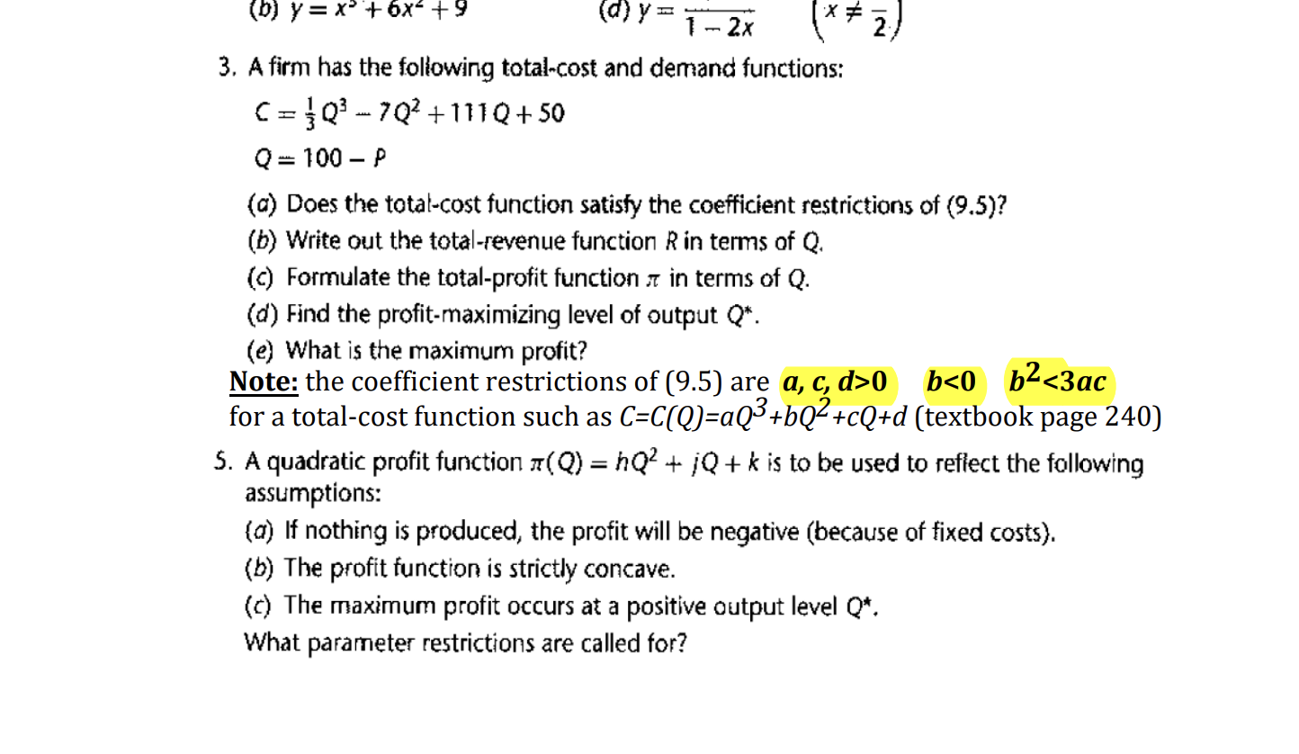 Solved Mathematical Economics Professor Tianxu Chen Problem | Chegg.com