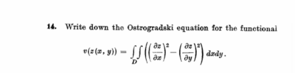 Solved 14. Write down the Ostrogradski equation for the | Chegg.com