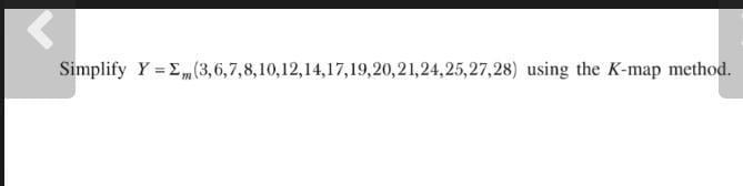 Solved Simplify Y = | Chegg.com