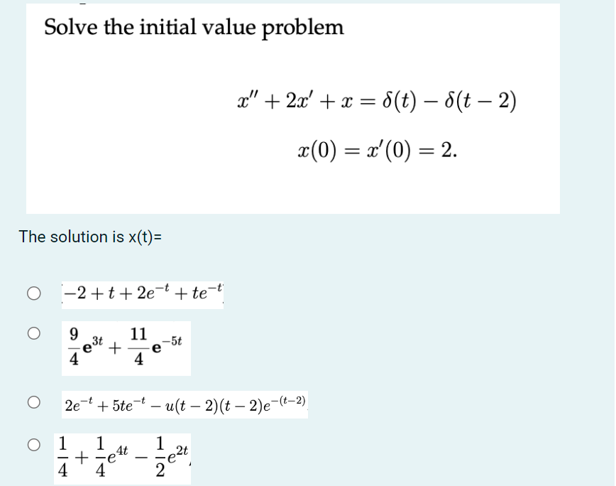 Solved Solve the initial value problem | Chegg.com