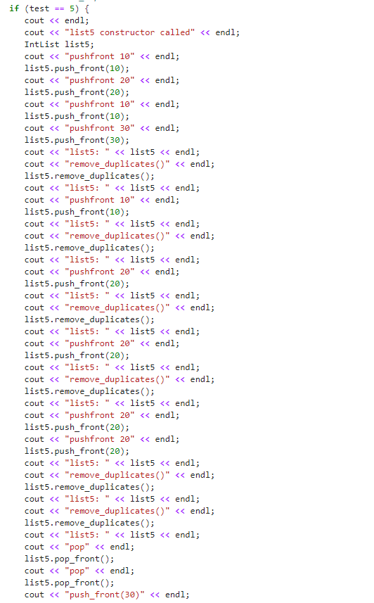 Solved IntList Lab Specifications You are required to come | Chegg.com