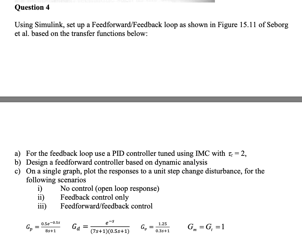 Question 4 Using Simulink, set up a | Chegg.com