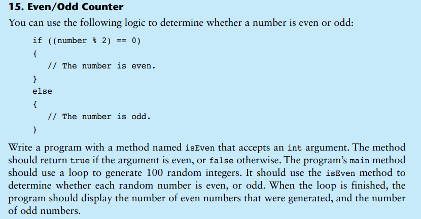 Solved == 15. Even/Odd Counter You can use the following | Chegg.com