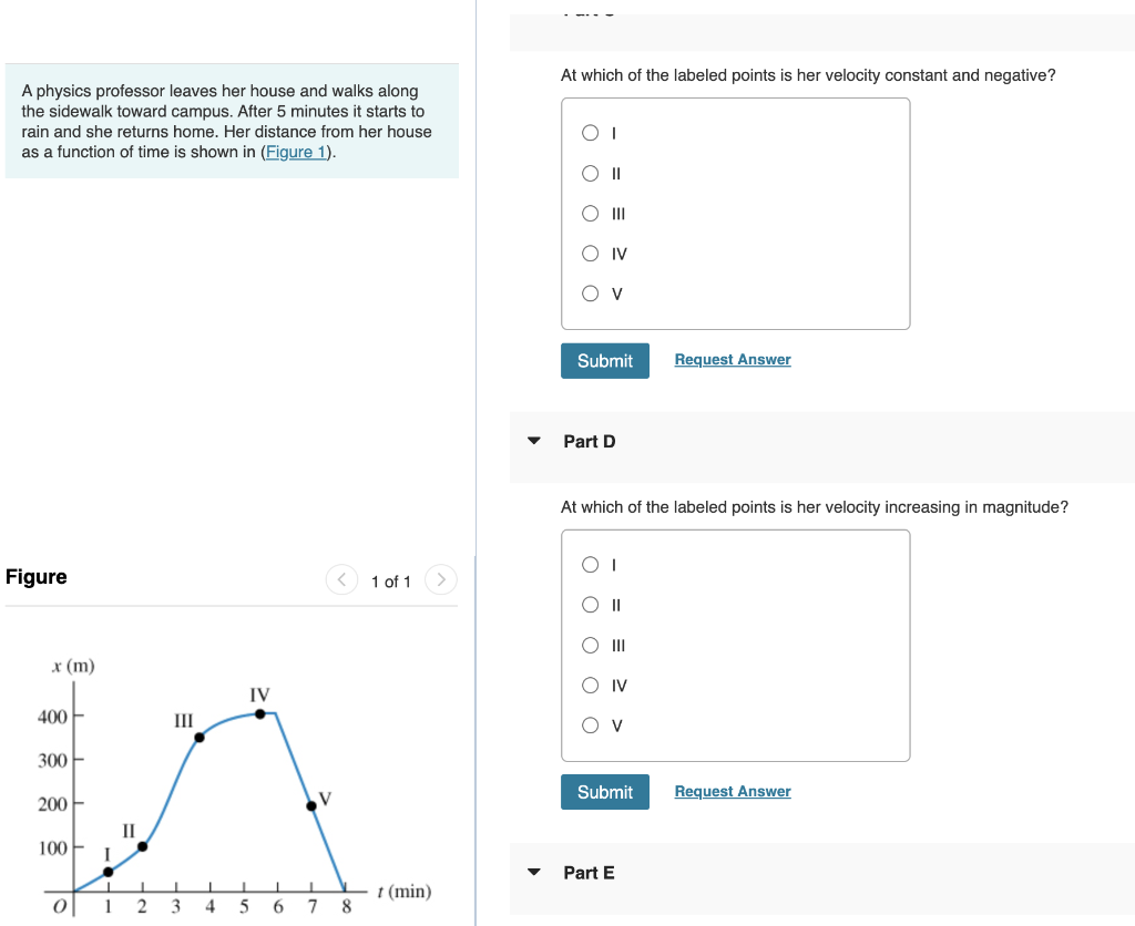 Solved A physics professor leaves her house and walks along | Chegg.com