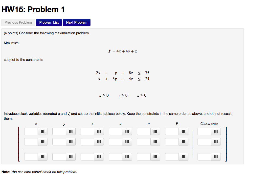 Solved HW15: Problem 1 Next Problem Previous Problem Problem | Chegg.com