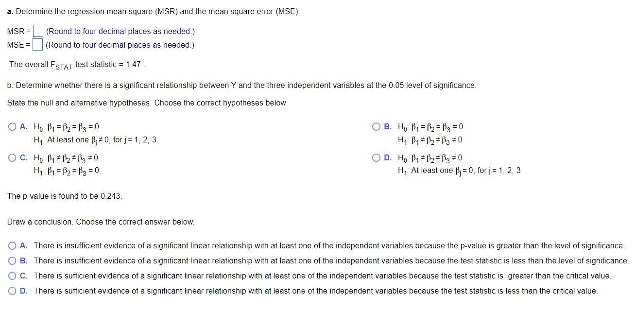 Solved Use the following multiple regression equation. | Chegg.com