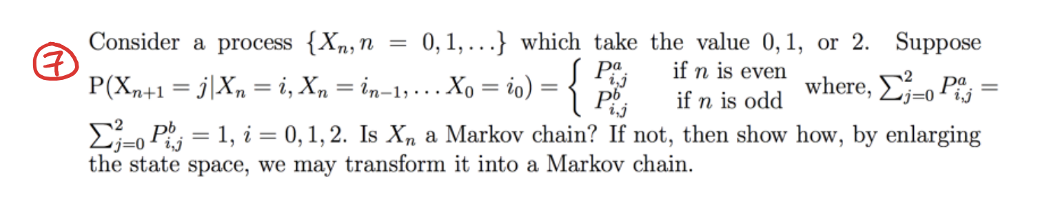 Solved Consider a process {Xn, n = 0,1,...} which take the | Chegg.com