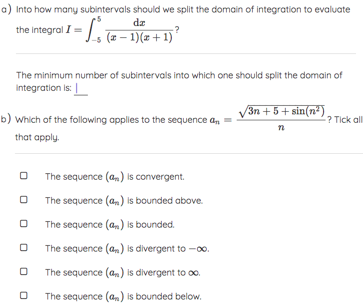 Solved a) Into how many subintervals should we split the | Chegg.com