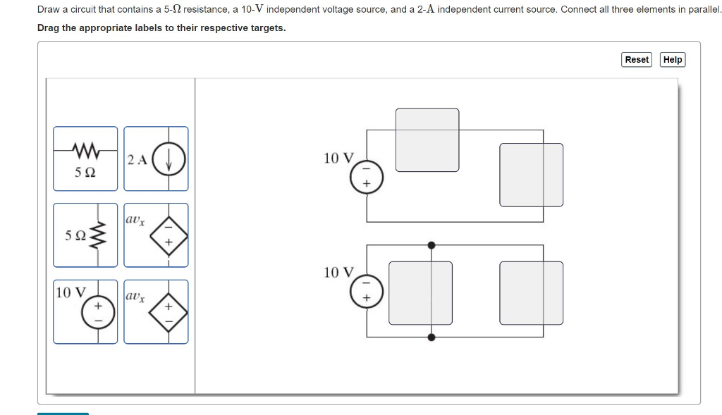 Solved Draw a circuit that contains a 5-Ω resistance, a 10-V | Chegg.com