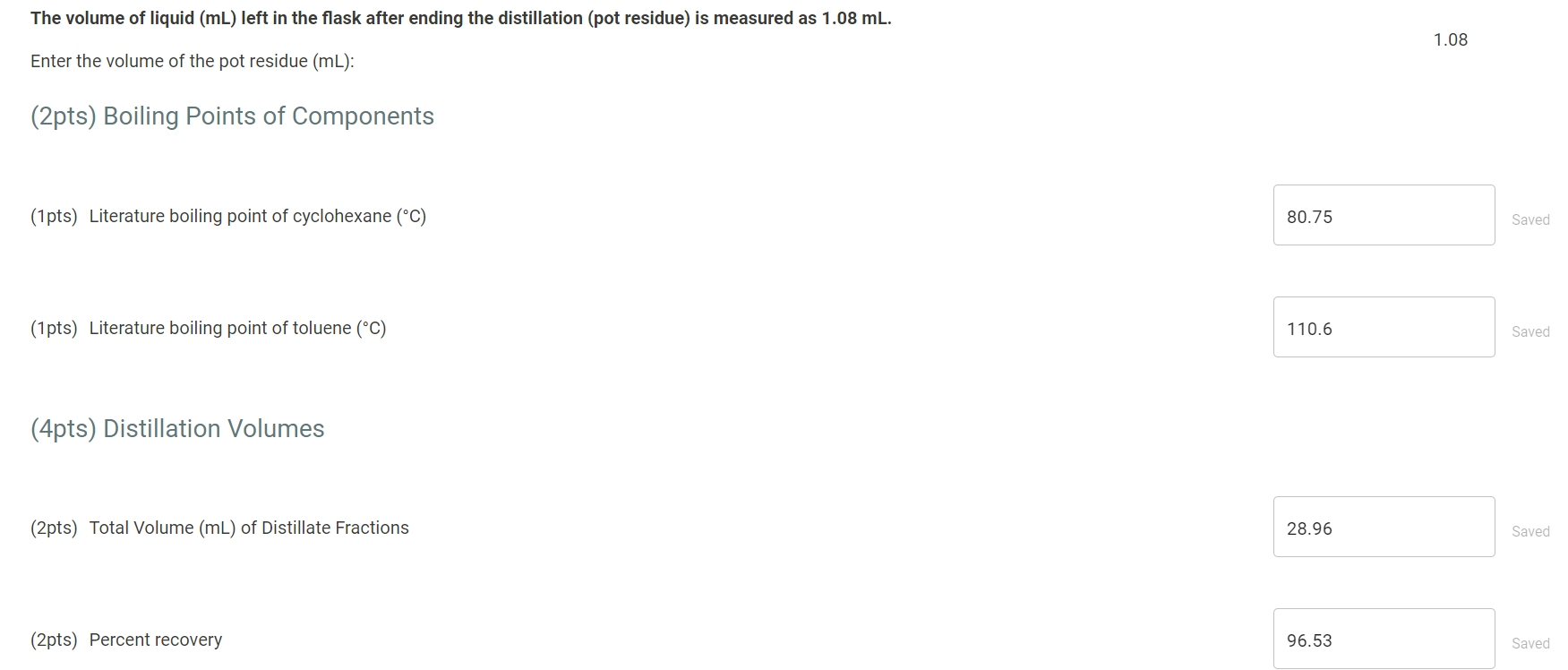Solved (20pts) Analyzing the Distillation Complete the graph | Chegg.com