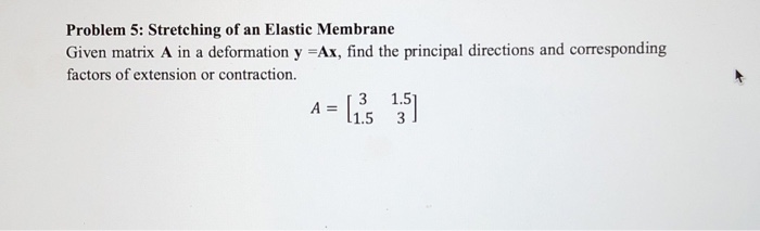 Solved Problem 5: Stretching of an Elastic Membrane Given | Chegg.com