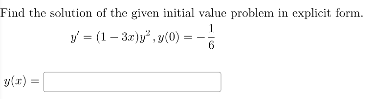 Solved Find the solution of the given initial value problem | Chegg.com