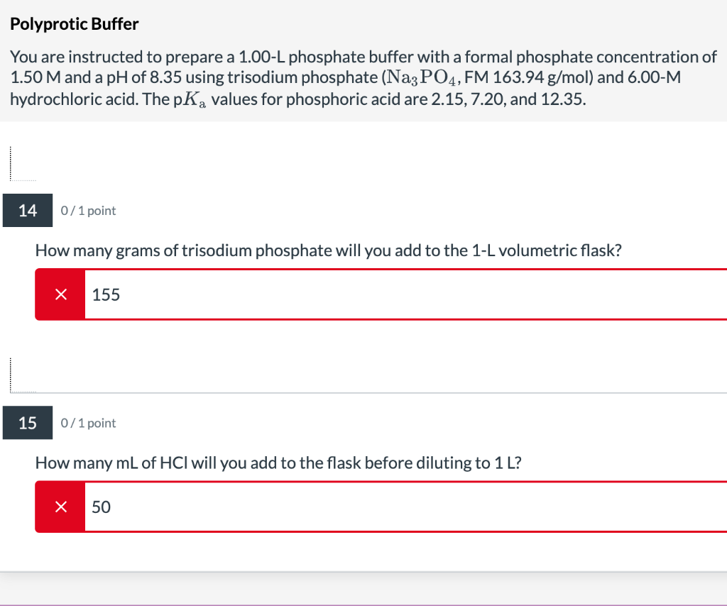 Solved Polyprotic Buffer You are instructed to prepare a | Chegg.com