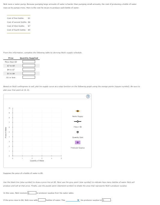 Solved 5. ﻿Problems and Applications Q5Nick owns a water | Chegg.com