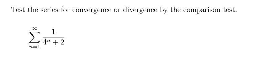 Solved Test the series for convergence or divergence by the | Chegg.com