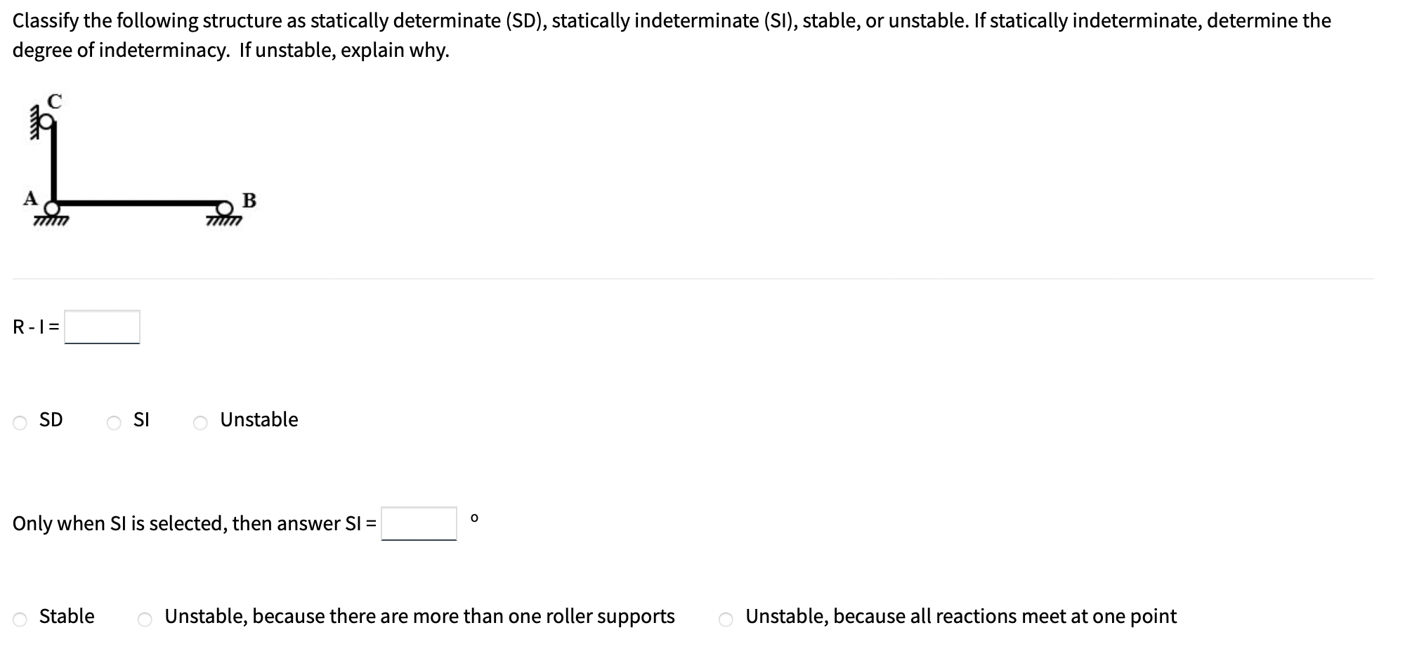 Solved Classify the following structure as statically | Chegg.com
