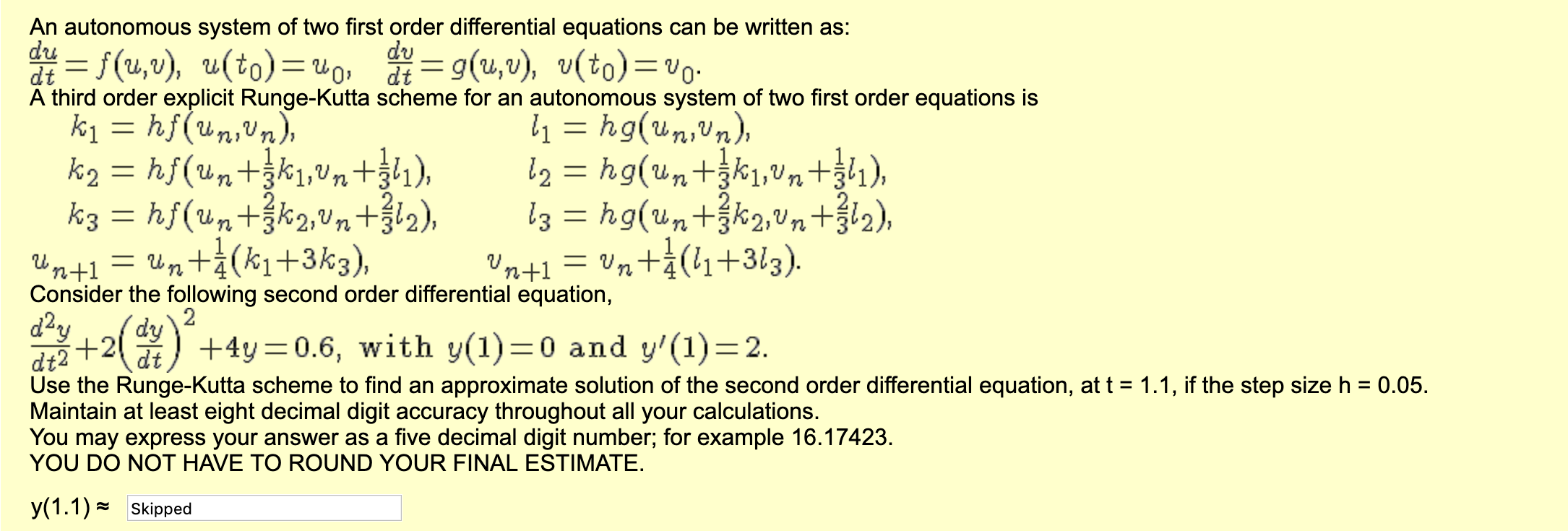 Solved An autonomous system of two first order differential | Chegg.com