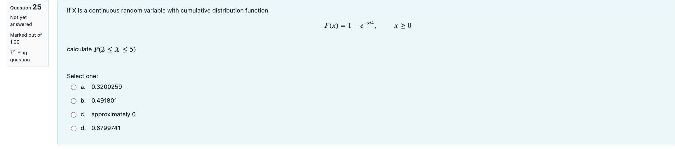 Solved Question 25 If X is a continuous random variable with | Chegg.com