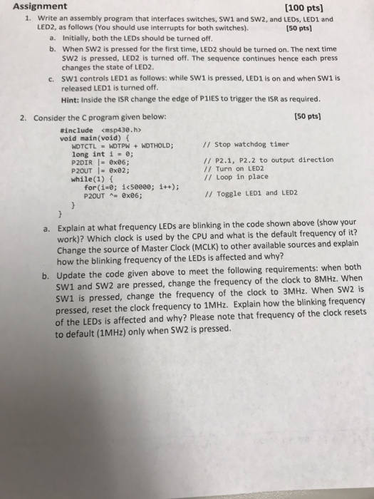 Solved Assignment 100 pts) 1. Write an assembly program that | Chegg.com