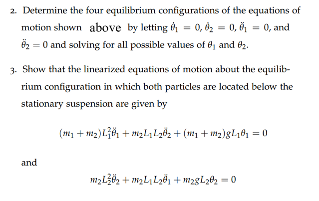 Consider a double pendulum consisting of two | Chegg.com