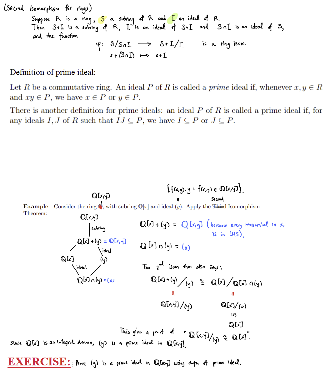 Solved (Second Isomorphism for rings) Suppose R is a ring, S | Chegg.com