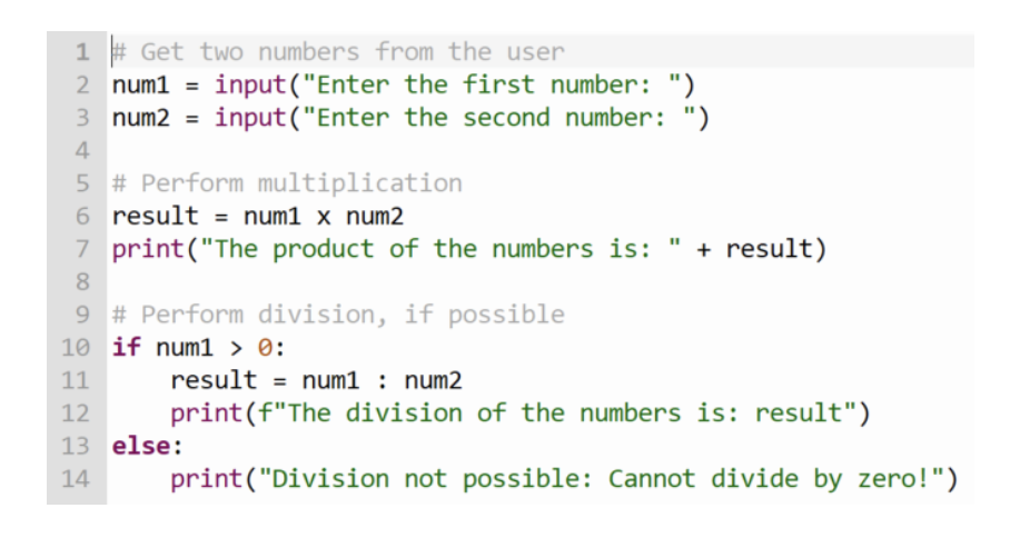 Solved # Get two numbers from the usernum1 = ﻿input ("Enter | Chegg.com