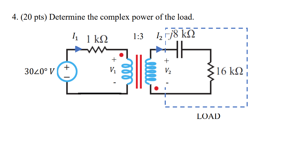 Solved 4. (20 pts) Determine the complex power of the load. | Chegg.com