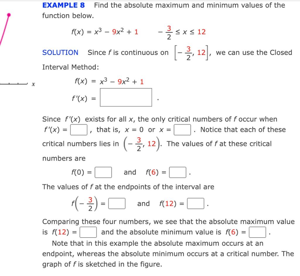 Solved EXAMPLE 8 Find the absolute maximum and minimum | Chegg.com