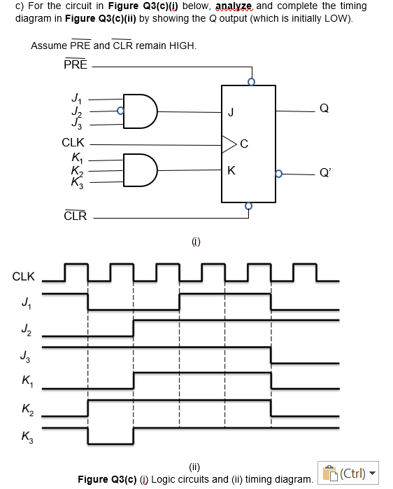 Solved c) For the circuit in Figure Q3(c)(i) below, analyze | Chegg.com