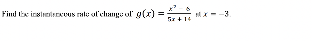 Solved Find the instantaneous rate of change of | Chegg.com