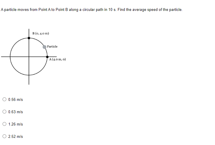 Solved A particle moves from Point A to Point B along a | Chegg.com