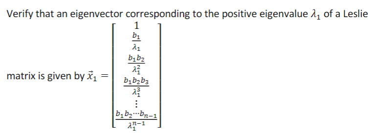 Solved Verify that an eigenvector corresponding to the | Chegg.com