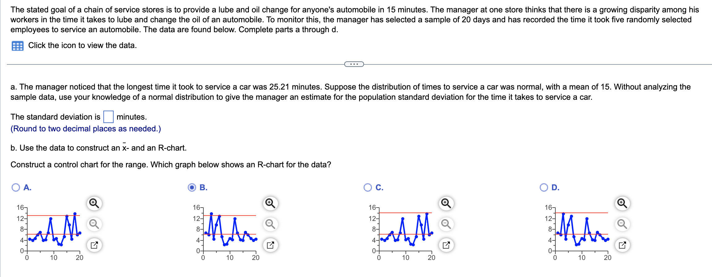 \r\nConstruct a control chart for the mean. Which | Chegg.com