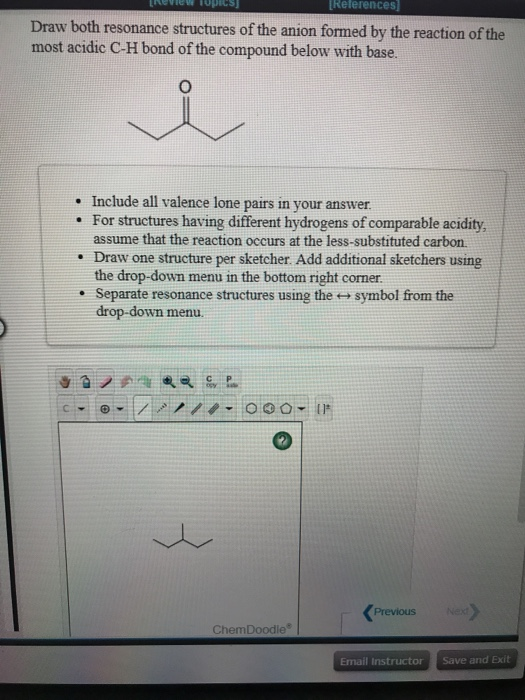Solved Review Topics] Draw both resonance structures of the | Chegg.com