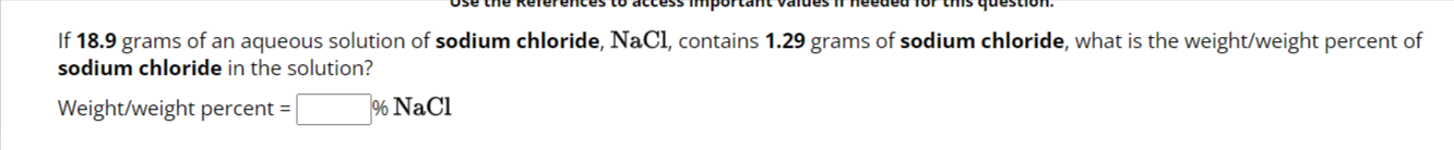 Solved If 18.9 grams of an aqueous solution of sodium | Chegg.com