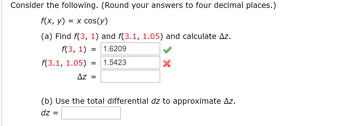 Solved Consider the following. (Round your answers to four | Chegg.com