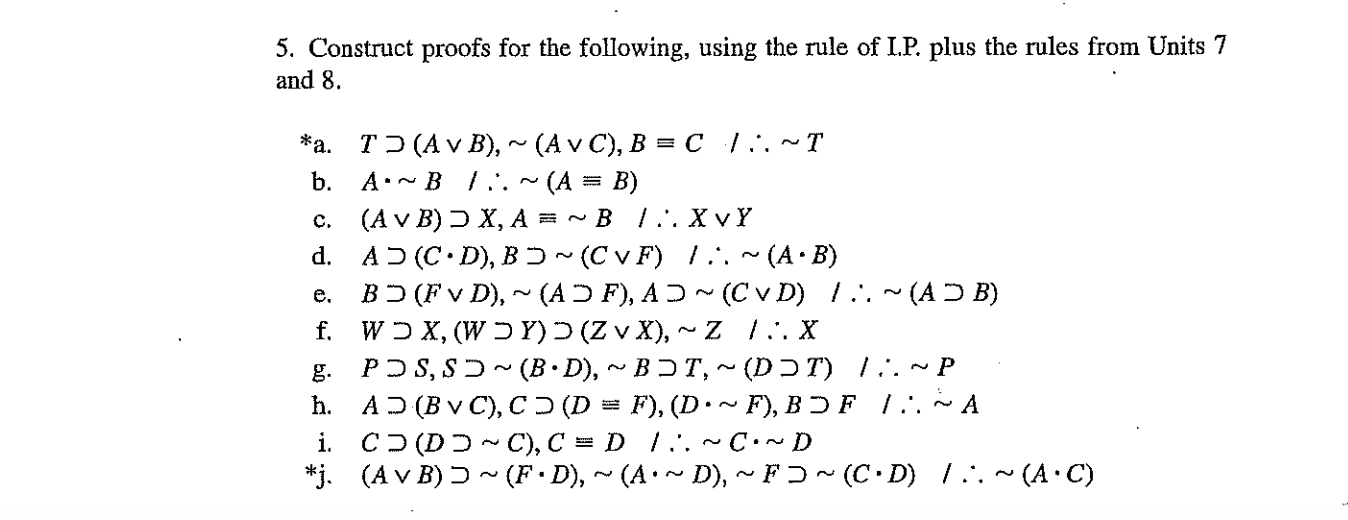 Solved 5. Construct proofs for the following, using the rule | Chegg.com