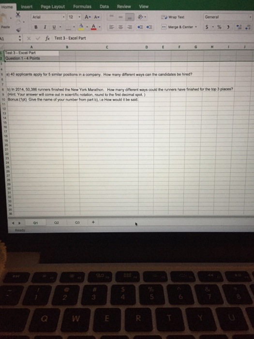 Solved Insert Page Layout Formulas Data Review View 為Arial | Chegg.com